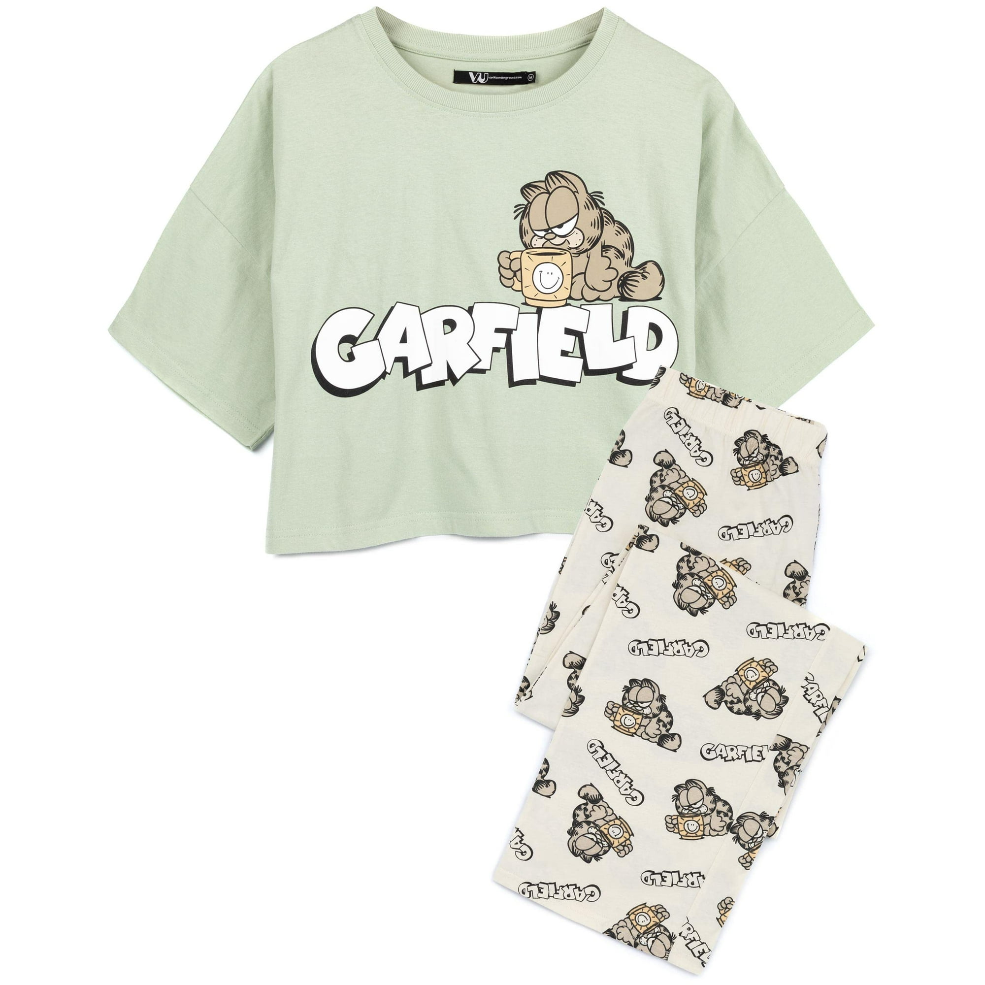 Click here for Garfield Womens Pyjamas Adults Ladies Lazy Tabby C... prices