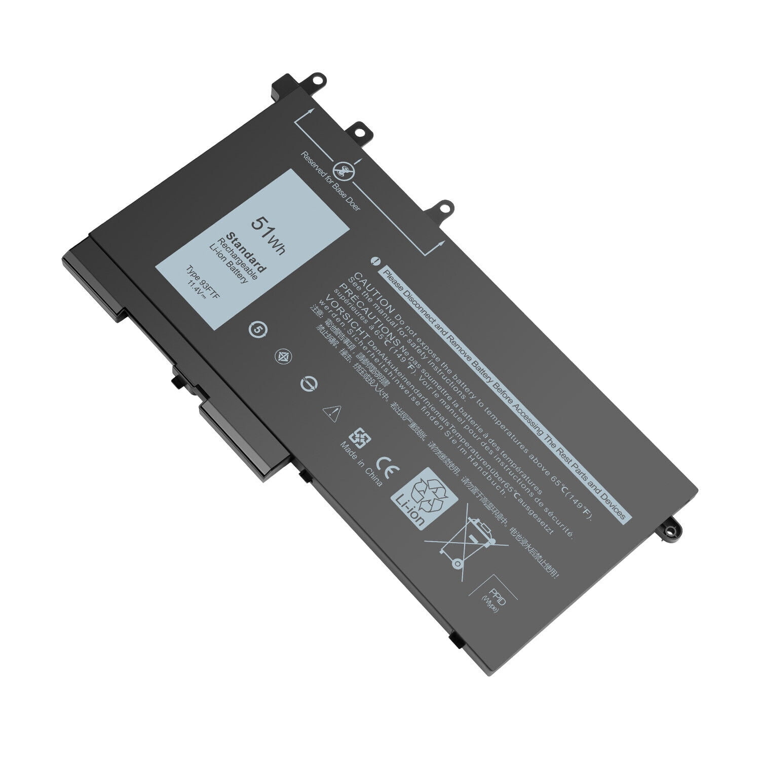 51WH 93FTF Laptop Battery For Dell Latitude 5280 5480 5580 5290 5490 ...