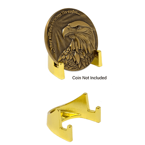 Gold Challenge Coin Display Stand - 5mm Half Easel Coin Stand - Walmart.com