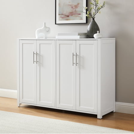 Crosley Furniture Tara 3Pc Sideboard And Pantry Set in Distressed ...