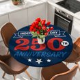 American Flag Year Anniversary Round Tablecloth 45-54 Inch Round Fitted ...