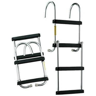 Extreme Max Under-Mount Pontoon Ladder - Aluminum, 4 Steps - Walmart.com