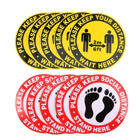 Round Keep Distance Stickers Useful Ground Reminding Self Adhesive ...