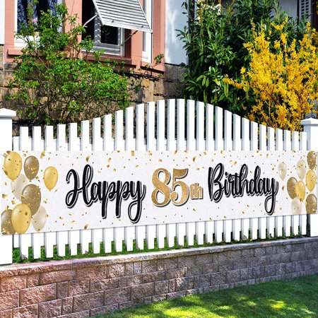 IGUOHAO Happy 85th Birthday Yard Sign Banner - Cheers to 85 Years Old ...