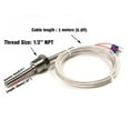 Mosiee Rtd Pt100 Temperature Sensor Stainless Steel Probe 3 Wires 3Meters Cable -50~200 ℃ 8Mm ...