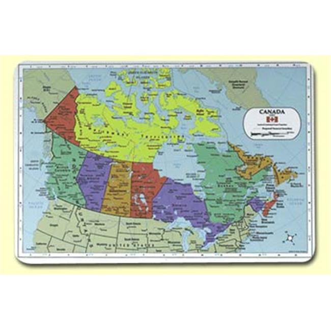 Painless Learning Canada Map Placemat - Walmart.com