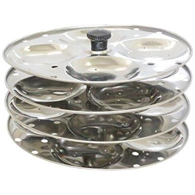 Tabakh Stainless Steel 4-Rack Idli Stand, Makes 16 Idlis - Walmart.com