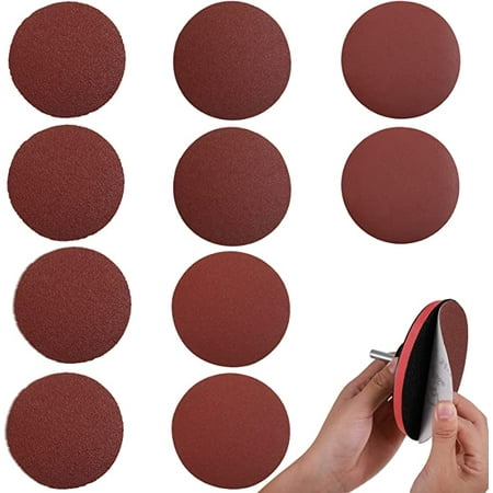 10 Pieces Round Sandpaper Disk Sanding Discs Polishing Abrasive Rotary ...