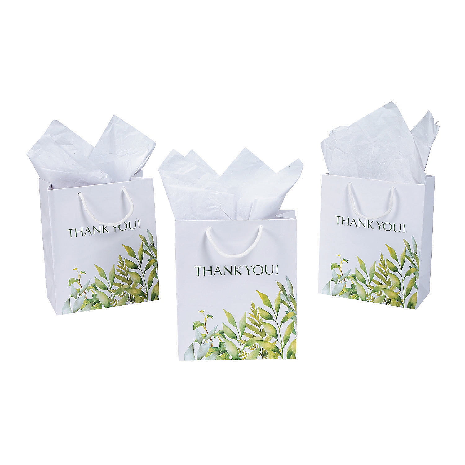 Spring Greenery Medium Gift Bags (Dz) - Party Supplies - 12 Pieces ...