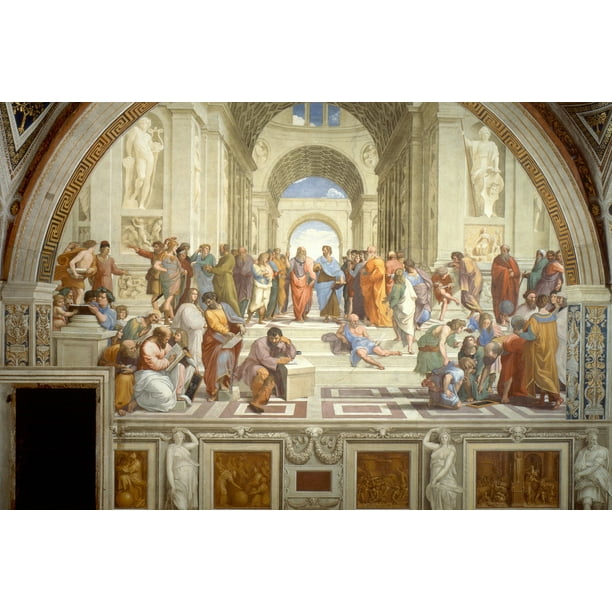 Raphael School of Athens Renaissance Painting Classical Philosopher ...
