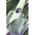 8x10 mm Oval Cut Amethyst Ring, 925 Silver Amethyst Ring, Halo Purple ...