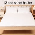 Antislip Bed Sheet Strap with 12 Clips Extra Long Nylon Metal Mattress ...