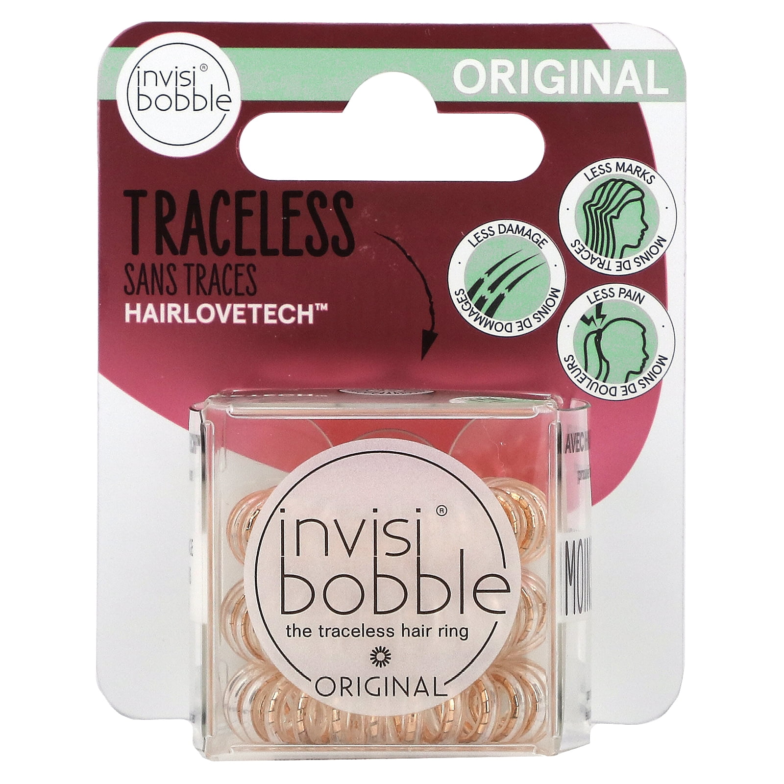 Invisibobble Original, Traceless Hair Ring, Bronze Me Pretty, 3 Pack ...