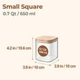 Airtight Glass Food Storage Containers Set of 6, Square Canister Jars ...