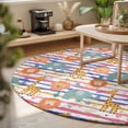 3ft Area Rug,Cartoons Animals Giraffes Elephant Washable Large Rugs ...