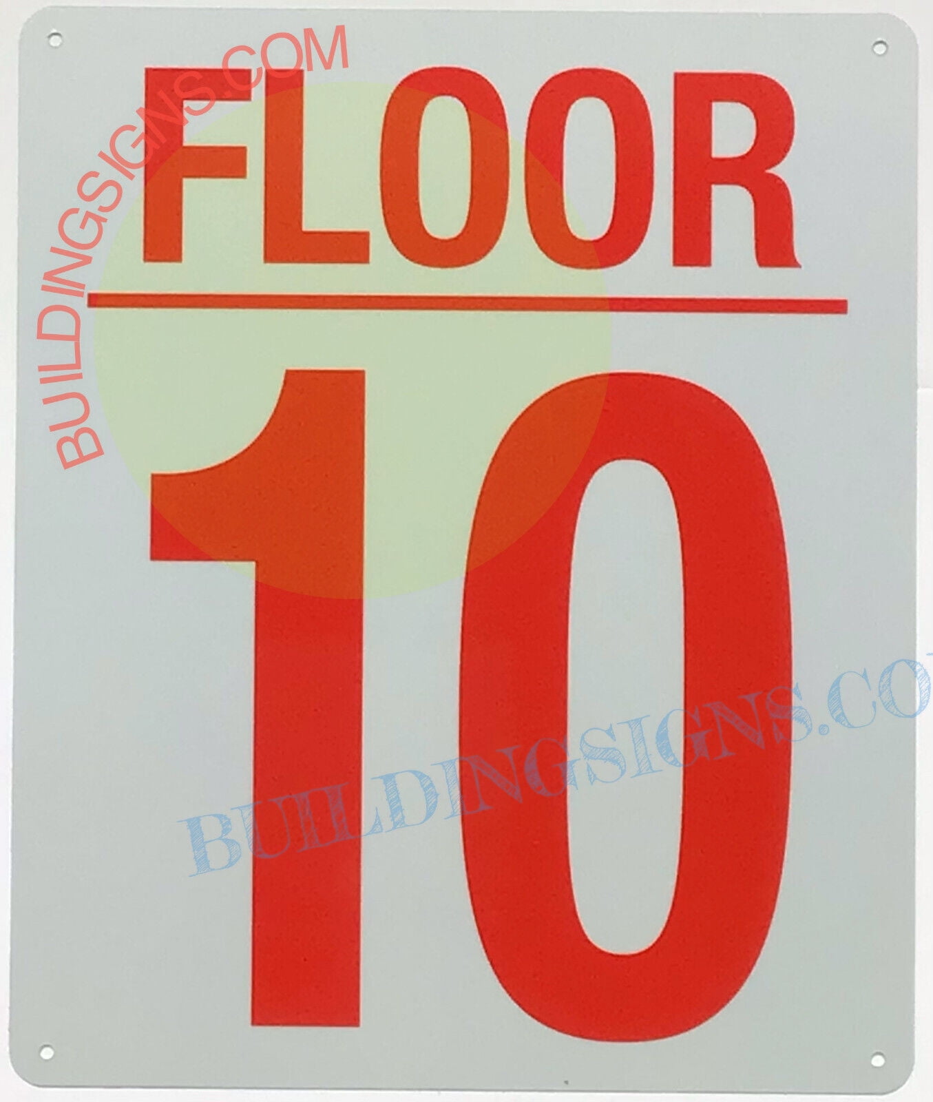 10 FLOOR SIGN (10x12,White,Aluminum) -ref21022 - Walmart.com