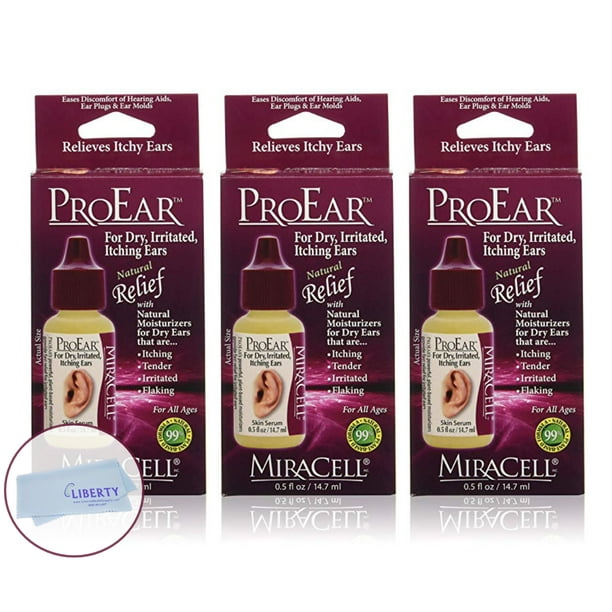 MiraCell ProEar Value Pack - for Dry Itchy Ear Relief (3 Pack of .5oz ...