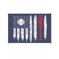 Baseball USA Flag Sun Shade Sail 8'X10' Distressed Vintage Red White ...