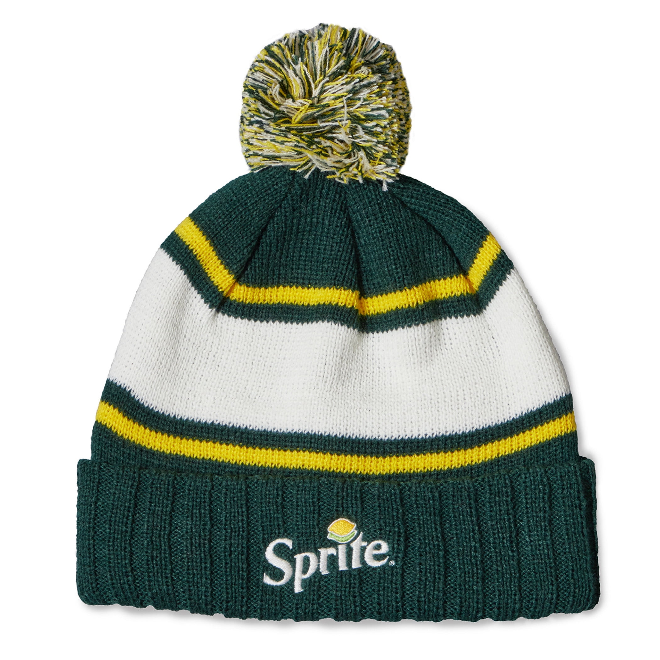 Sprite Pillow Line Knit Pom Beanie - Walmart.com
