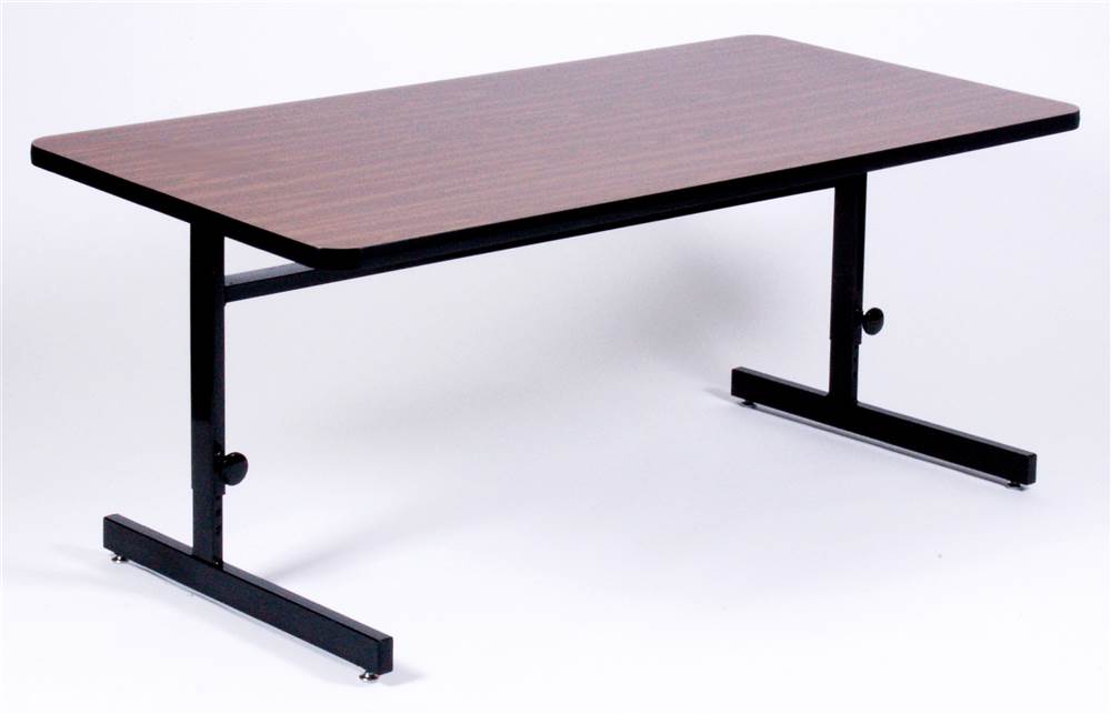 High Pressure Adjustable Height Computer Table (24 in. x 36 in./Black ...