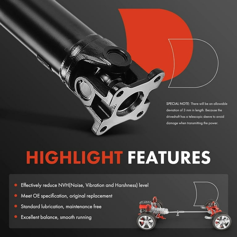 A-Premium Rear Complete Drive Shaft Prop Shaft Driveshaft A-Premium Rear Complete Drive Shaft Prop Shaft Driveshaft