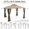 Costway 10' x 12' Outdoor Patio Gazebo Replacement Top, 2-Tier Canopy ...