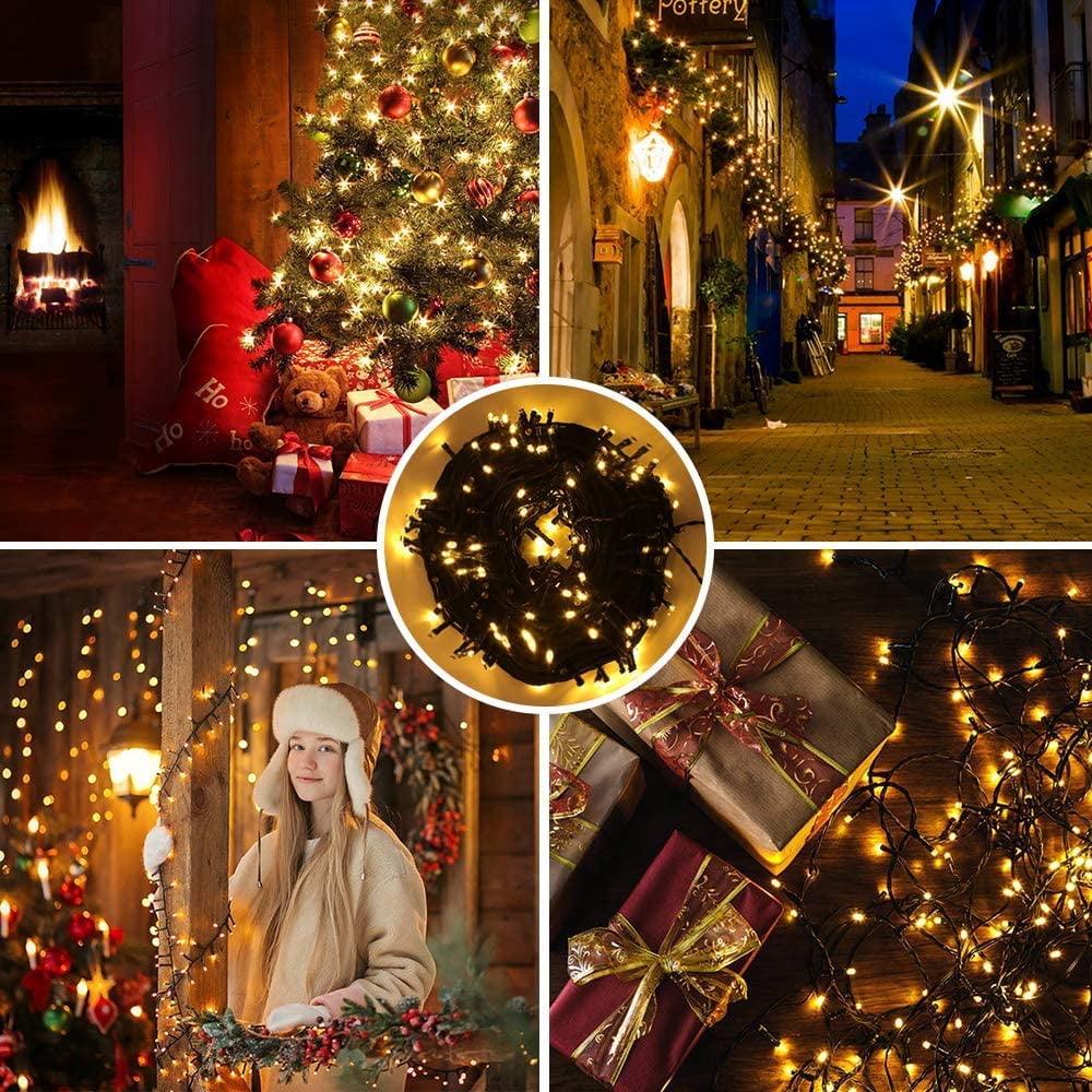 Buy 600 LED String Lights Warm White Christmas light for Tree Christmas ...