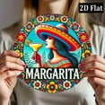 2D Flat, 1pc Margarita Round Aluminum Sign 8x8 Inch Vintage Metal Wall ...