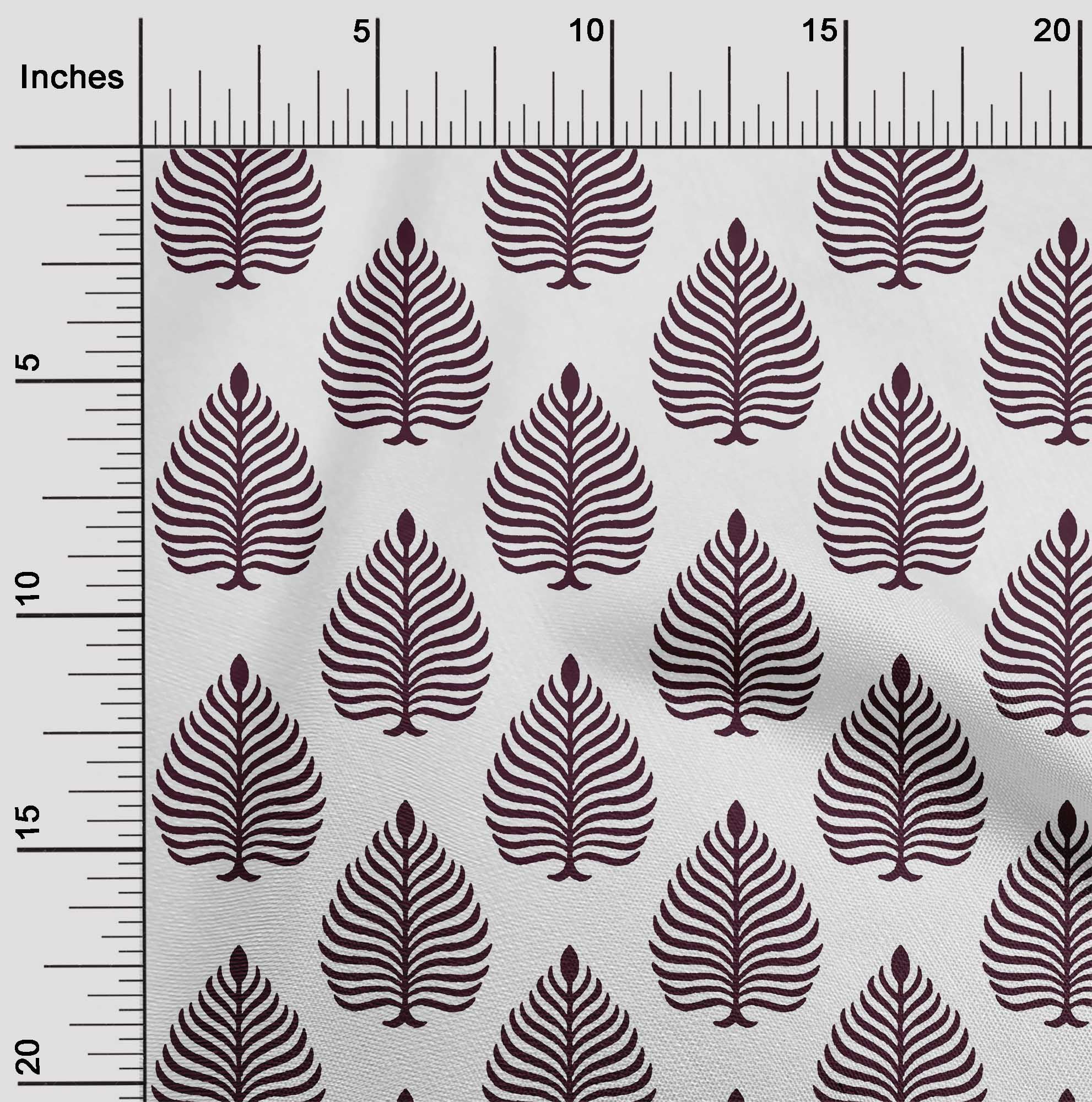 oneOone Cotton Jersey Maroon Fabric Floral & Flying Swan Block Diy ...