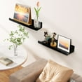 "Upsimples 15"" Acrylic Floating Shelves Set of 4, Wall Mounted, Easy ...