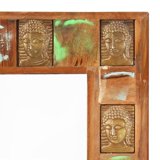 vidaXL Decorative Mirror Wall Mirror with Buddha Cladding Solid ...