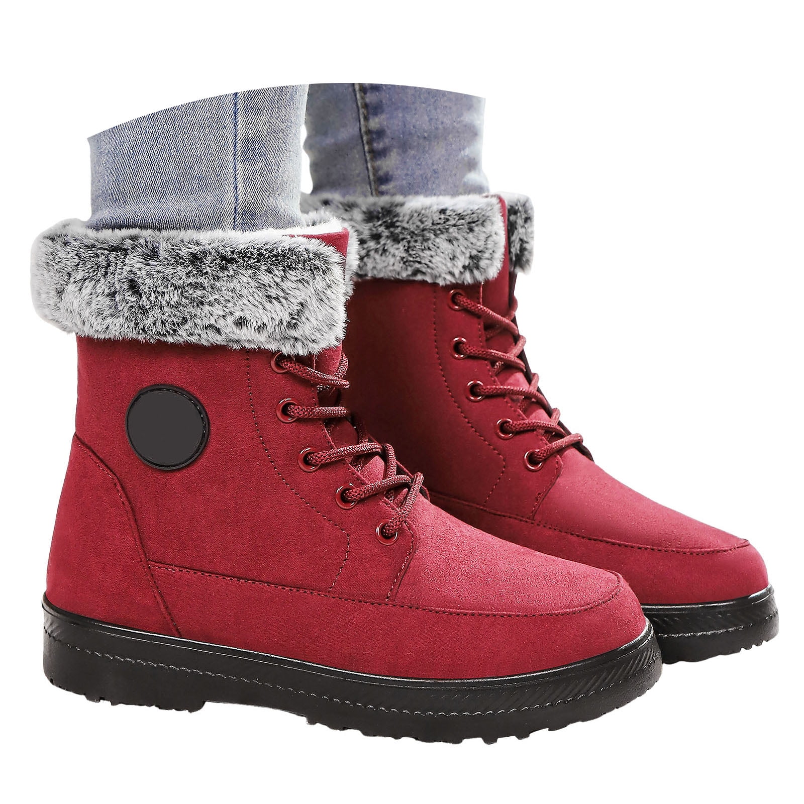 Click here for Mepaouo Women Winter Snow Ankle Boots Waterproof L... prices