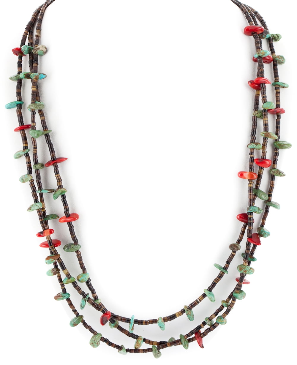 3 Strand Certified Authentic Navajo .925 Sterling Silver Natural ...