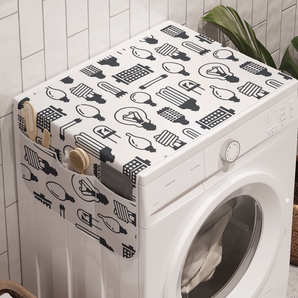 Abstract Washing Machine Organizer, Repetition of Various Lamp Types ...