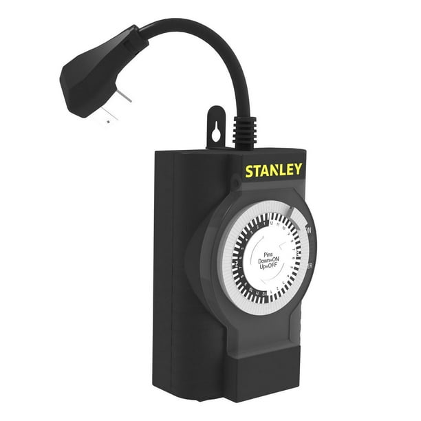 Stanley TimeIt Outdoor Twin 2-Outlet Mechanical Timer, Outdoor Timer ...