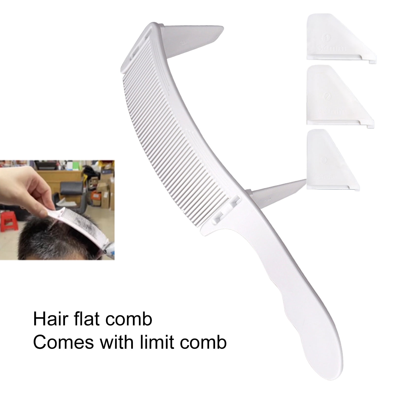 Washranp Curved Barber-Comb with Brackets,Adjustable Professional ...