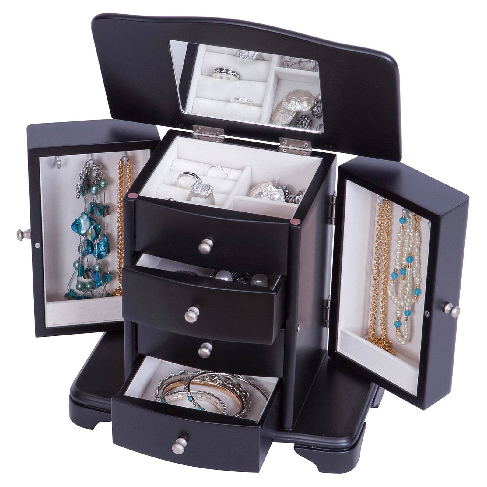 Mele Designs - Kennedy Wooden Jewelry Box, Java Finish - Walmart.com ...