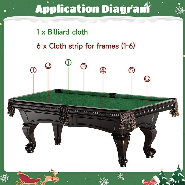 Billiard Felt Replacement Professional Pool Table Cloth - Billiard Felt ...