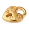 20pcs Ion Plating(IP) 304 Stainless Steel Pendants Heart Padlock Charms ...