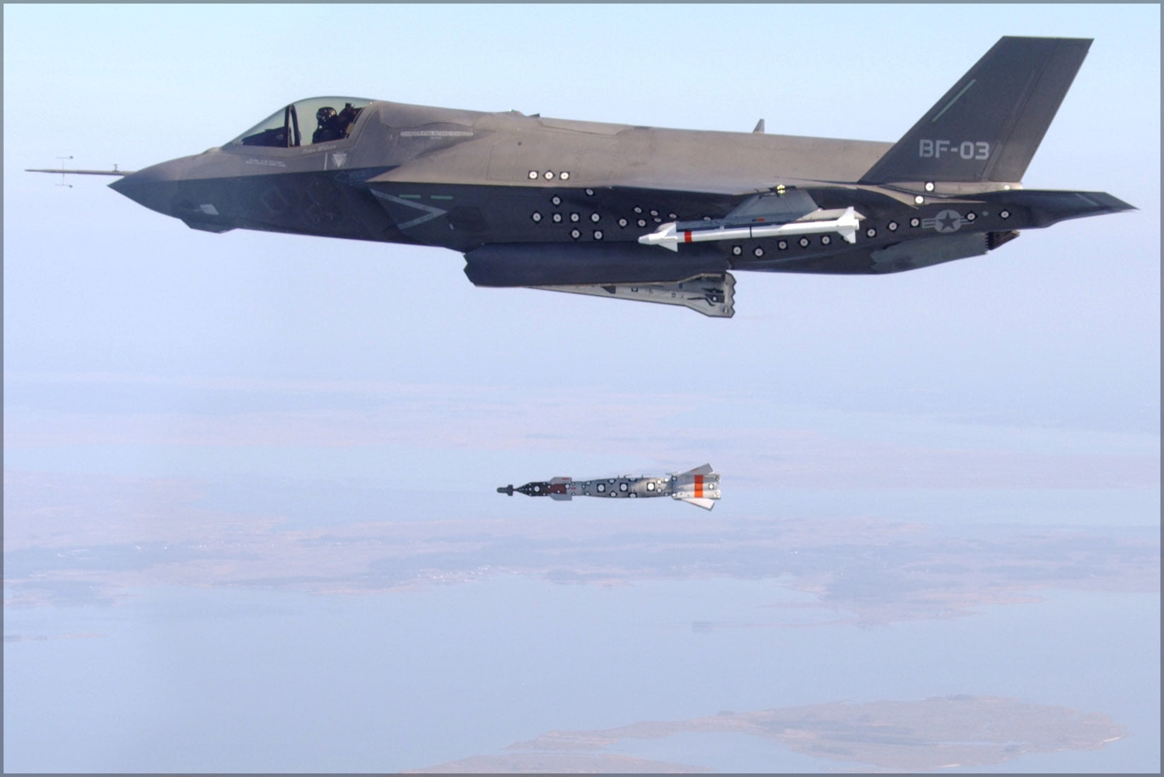 24"x36" Gallery Poster, Lockheed Martin F-35 Lightning II launches ...