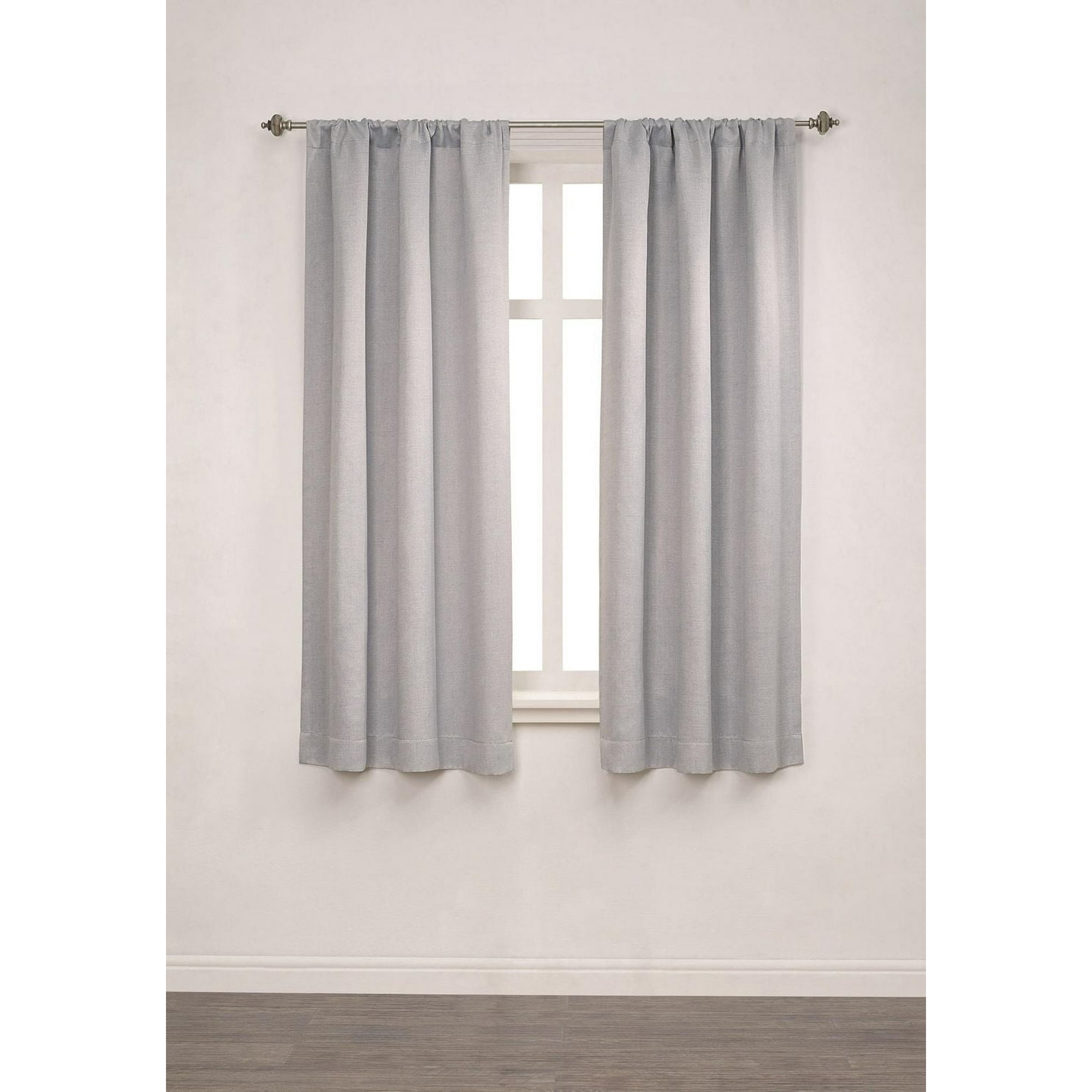 Click here for Mainstays Chambray Blackout 63 Window Curtains Pan... prices