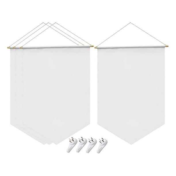 Luzkey 4 Pieces Sublimation Blank Banner 18Inchx12inch Edges Sewn with ...