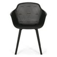 Noble House Modern Outdoor Lotus Plastic Patio Dining Arm Chair in ...