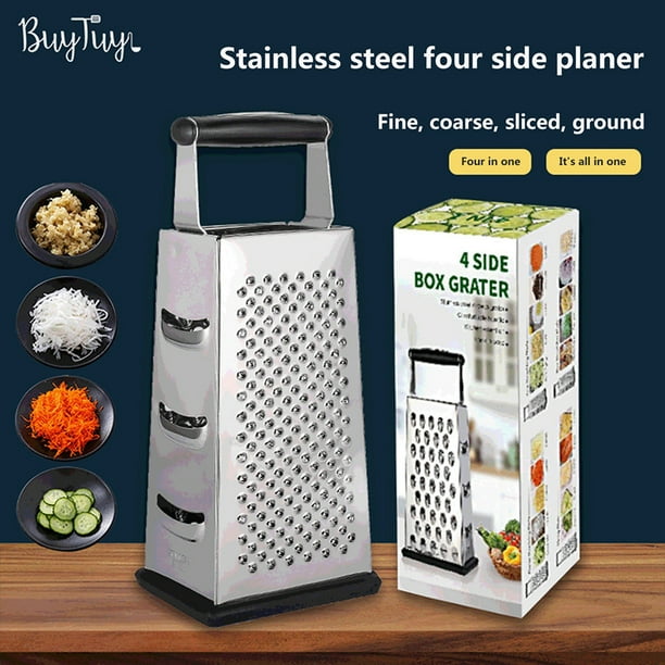 Stainless Steel Box Grater, Professional Box Grater with 4 Sides, Best ...