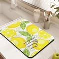 Zesty 18x24 Lemon Dish Drying Mat – Microfiber, Absorbent, Reusable ...