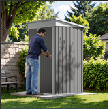 Devoko 5Ã—3 ft Patio Metal Shed, Lockable Garden Shed for Outdoor ...