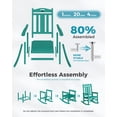 Oversized HDPE Outdoor Rocking Chair, All-Weather High Back Porch ...