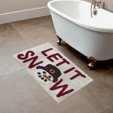 St. Nicholas Square Bathroom Rug, Let It Snow Snowman Bath Mat 20 x 30 ...