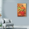 Trademark Fine Art 'Sunflower And Pumpkin Red Basket' Canvas Art by ...