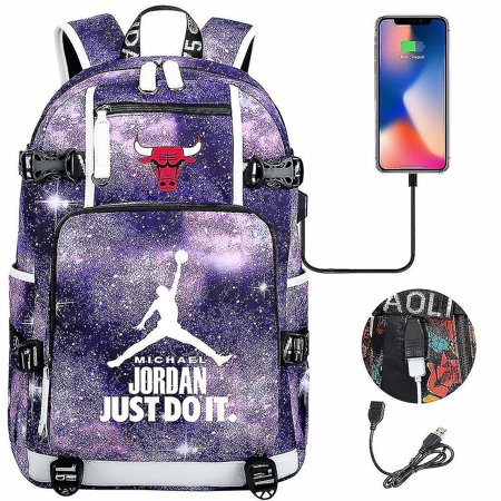 Jordan Backpack Fashion School Bag Youth Travel Usb Charging Multi ...